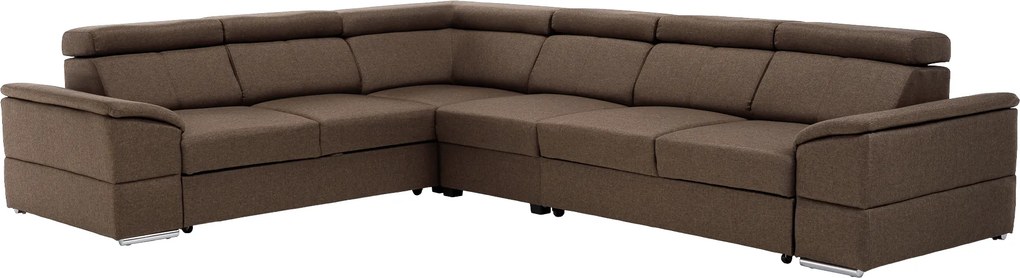 Sedací souprava, látka šedohnědá Taupe, SEGORIA LUX