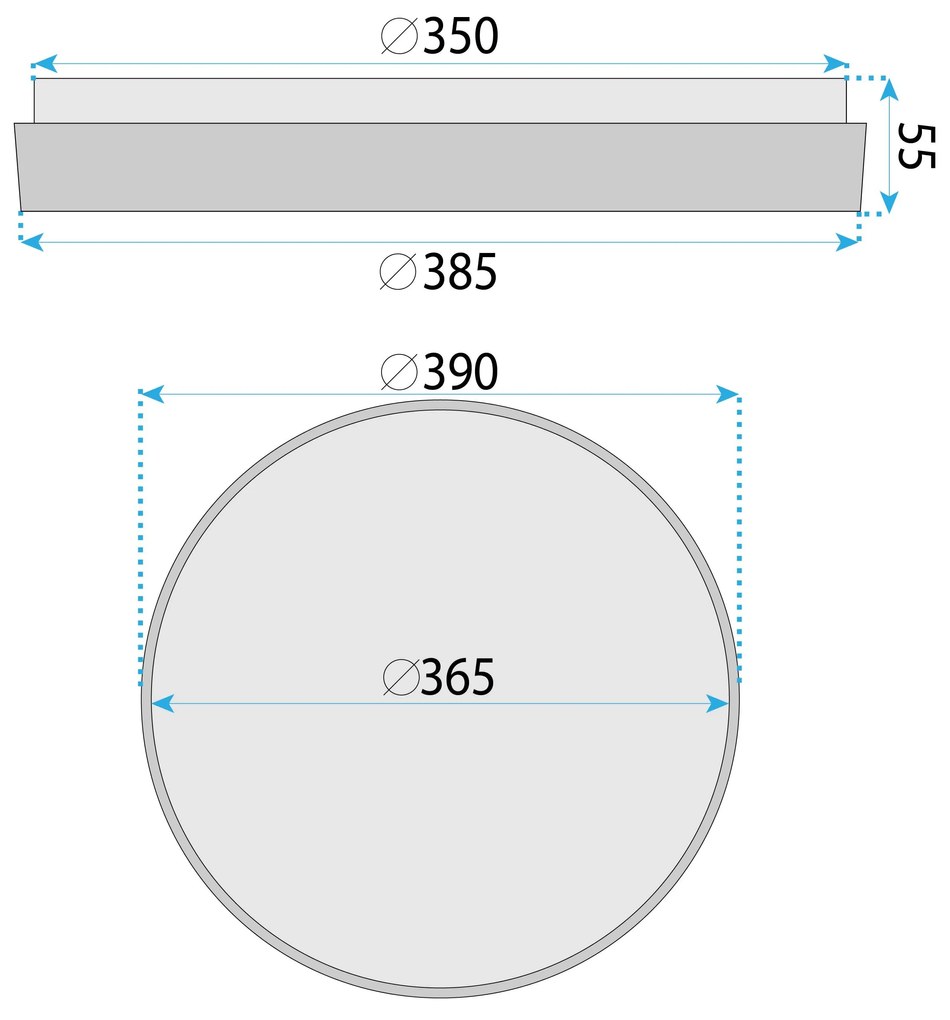 Toolight Stropní osvětlení Modern D10 G116-C 40CM dekor dřeva
