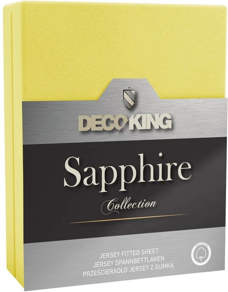 Jersey prostěradlo DecoKing Saphire žluté