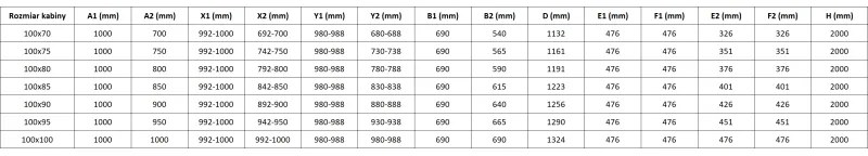 Mexen Lunar-F Duo, skládací sprchový kout 100 x 75 cm, 8mm čiré sklo, bílý profil, 836-100L-075P-20-00