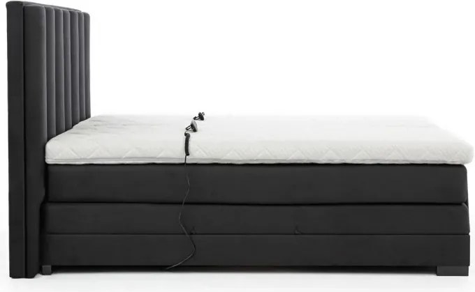 Kontinentální postel VENETA boxspring s elektrickým polohováním 200X180, šedá (Sola 04)