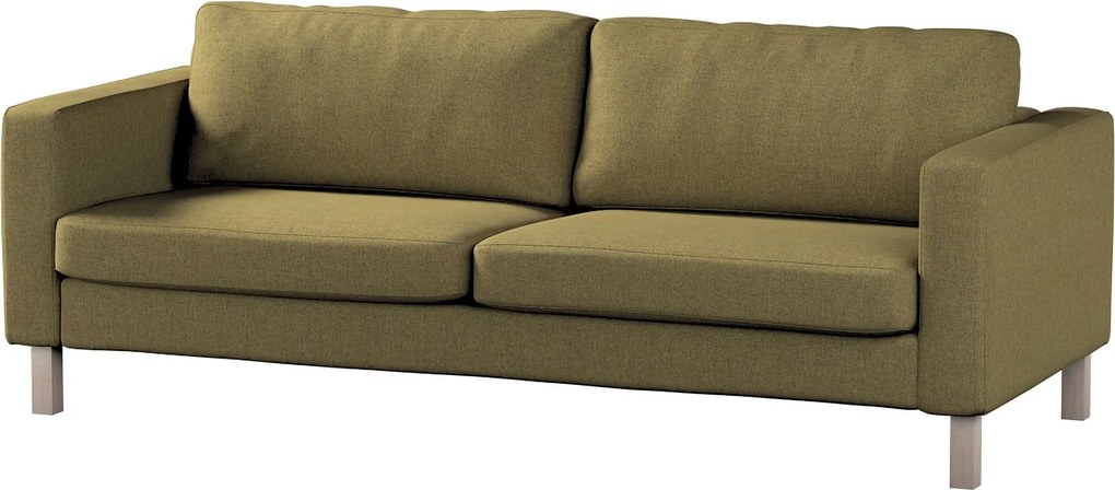 Potah na pohovku IKEA Karlstad, 3-místná, rozkládací barva zelená látka pletený vzor