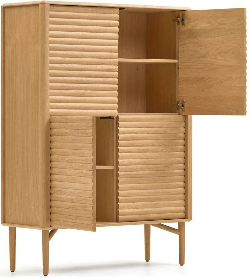 Skříňka v dekoru dubu v přírodní barvě 104,5x144x40 cm Lenon – Kave Home