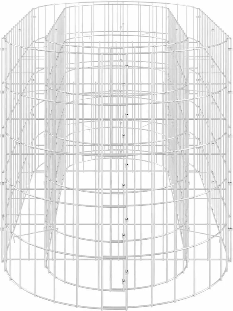Gabionový vyvýšený záhon pozinkované železo 120 x 50 x 50 cm 152024
