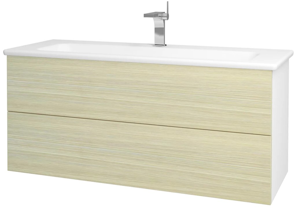 Dřevojas Koupelnová skříň VARIANTE SZZ2 120 (umyvadlo Euphoria) Varianta: N01 Bílá lesk / D10 Borovice Jackson