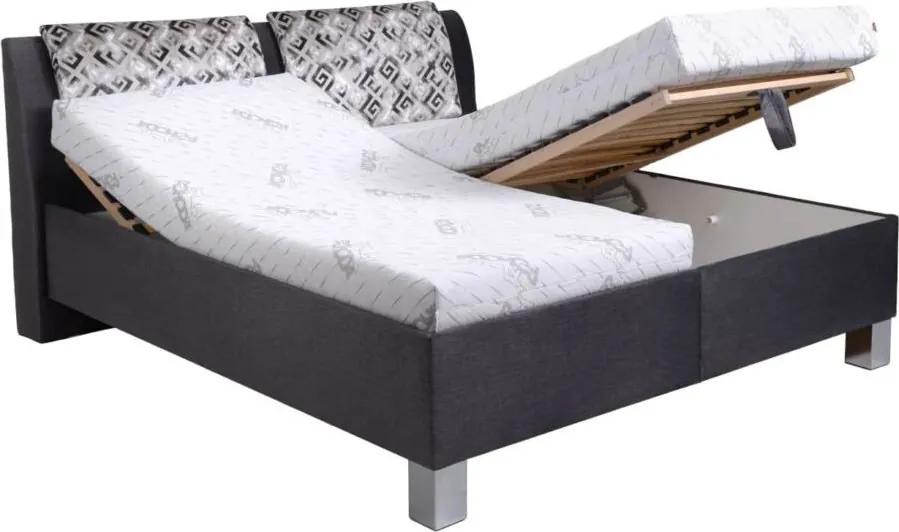 Pohoda Čalouněná postel RIO s úložným prostorem a volně loženou matrací | Látka: Afro 17,Šířka matrace: 180 cm