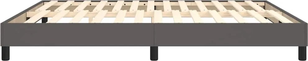 Rám postele s boxspringem šedá 180 x 200 cm umělá kůže 3120716