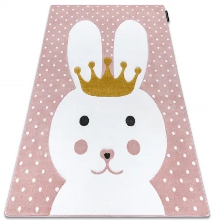 Makro Abra Dětský kusový koberec  PETIT BUNNY králík růžový 140 x 190