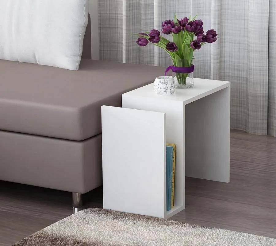 Casarredo - Komfort nábytek Odkládací příruční stolek GIMEL bílá