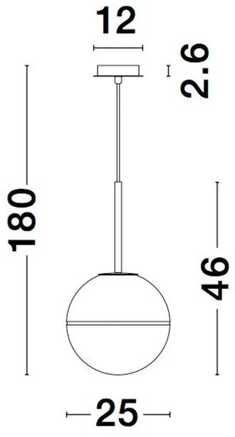 Nova Luce Závěsné svítidlo CANTONA bílé opálové sklo mosaz zlatá E27 1x12W