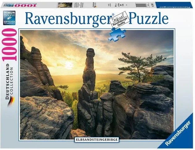 Puzzle ravensburger 170937 labské pískovce za rozbřesku 1000 dílků
