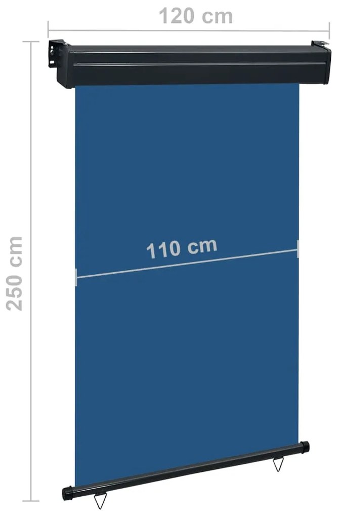 vidaXL Marketos Balkonová zástěna 125 x 250 cm modrá