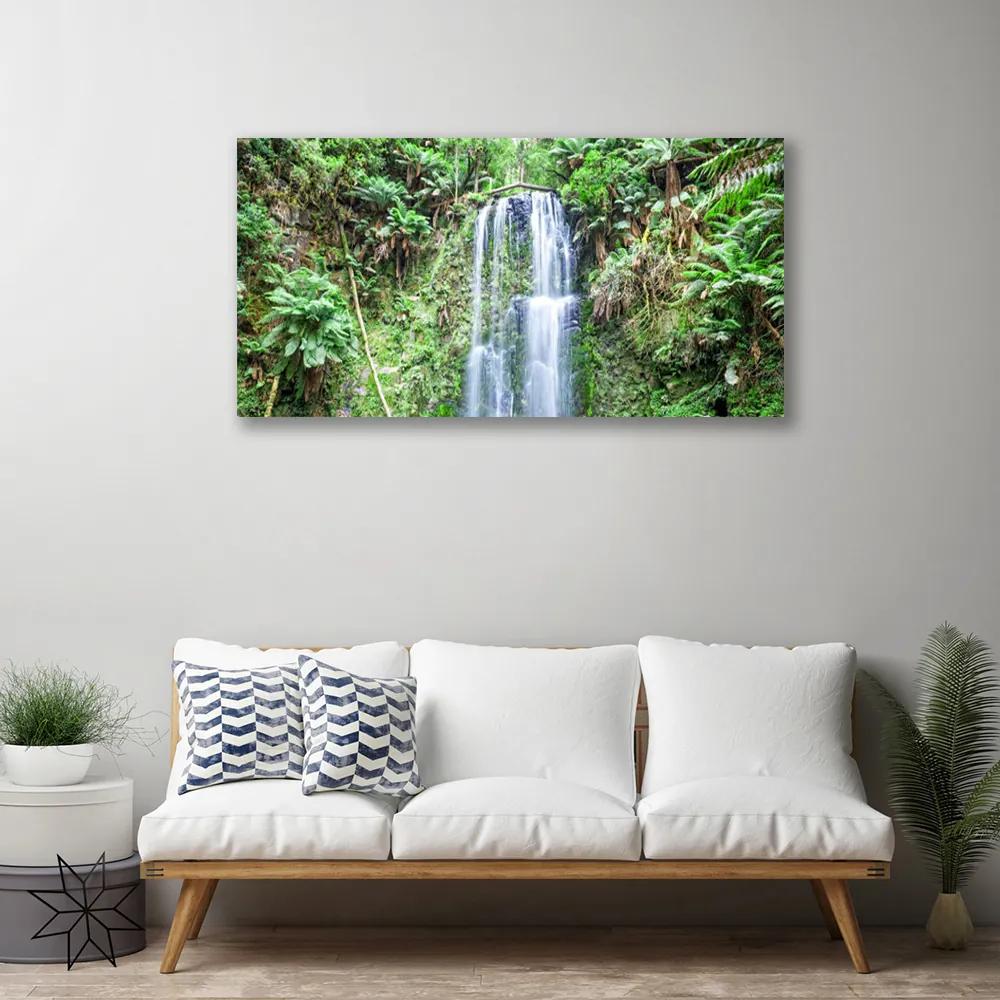 Obraz na plátně Vodopád Stromy Příroda 140x70 cm