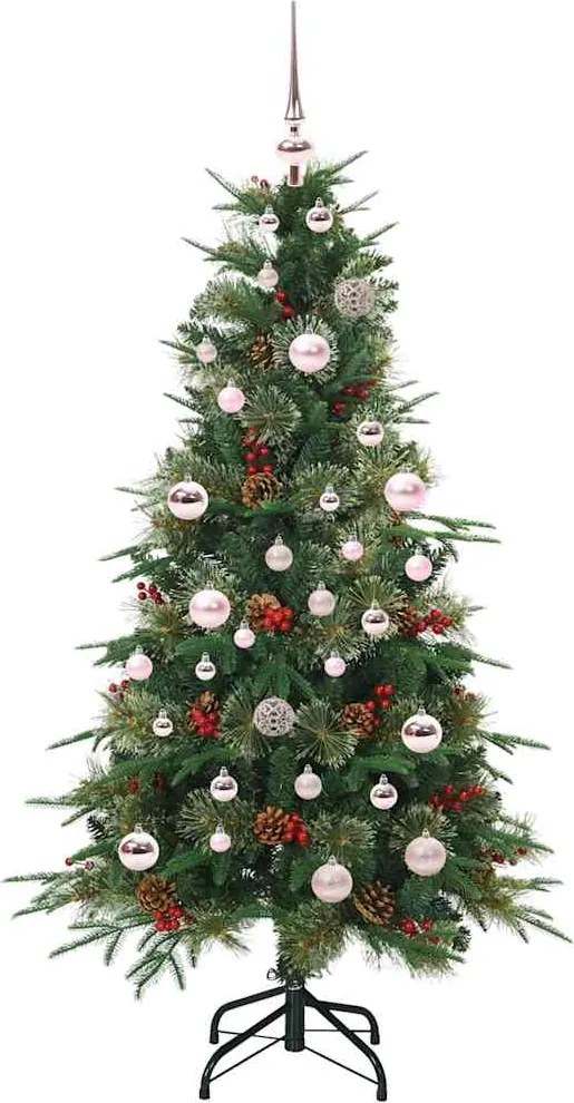Umělý Skládací Vánoční Strom s stojanem Zelená 150 cm PE a PVC 3397408