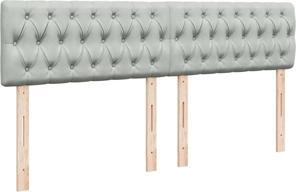 Box spring postel s matrací světle šedá 180x200 cm samet 3287812