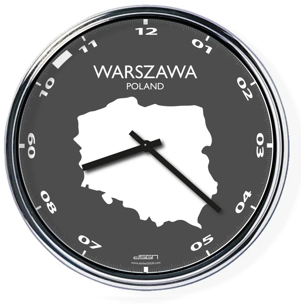 Kancelářské nástěnné hodiny: Warszawa (32 cm), Výběr barev Světlé