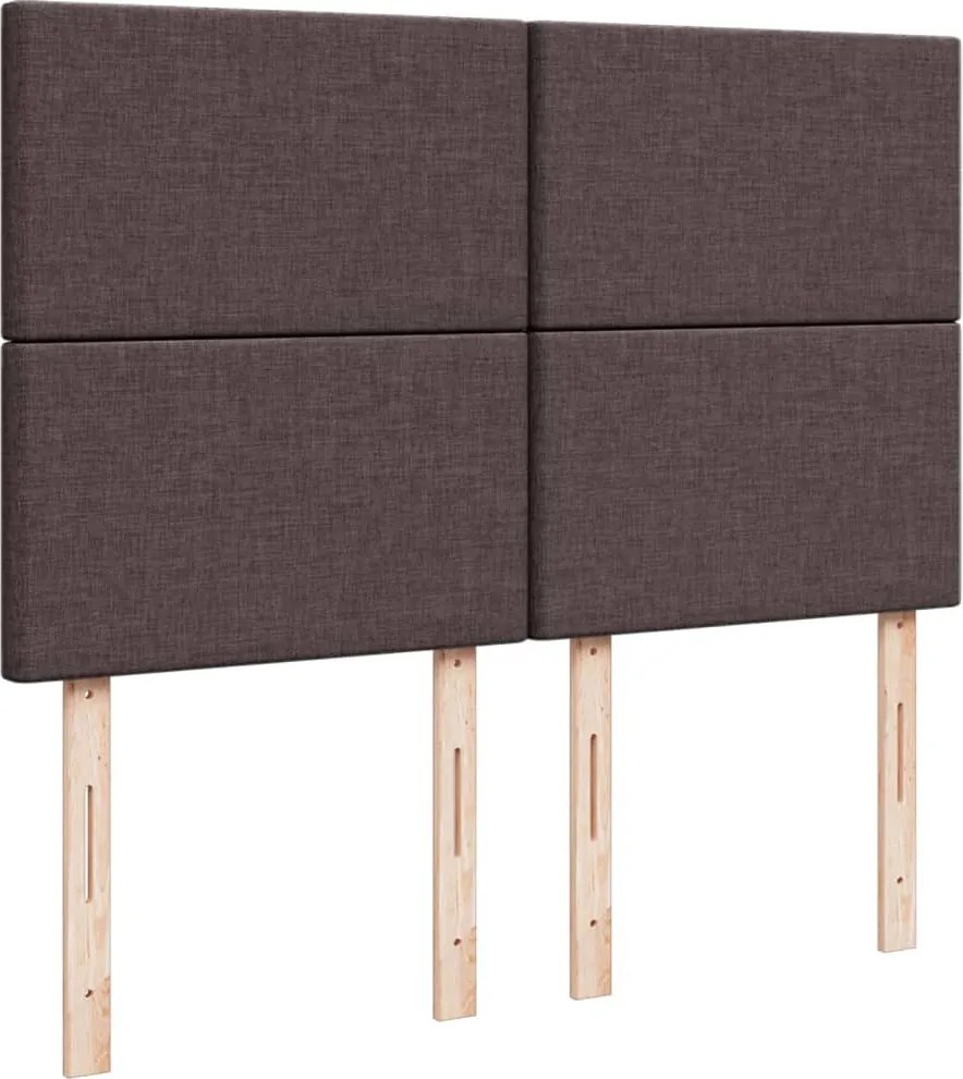 Box spring postel s matrací tmavě hnědá 140x200 cm textil 3292807