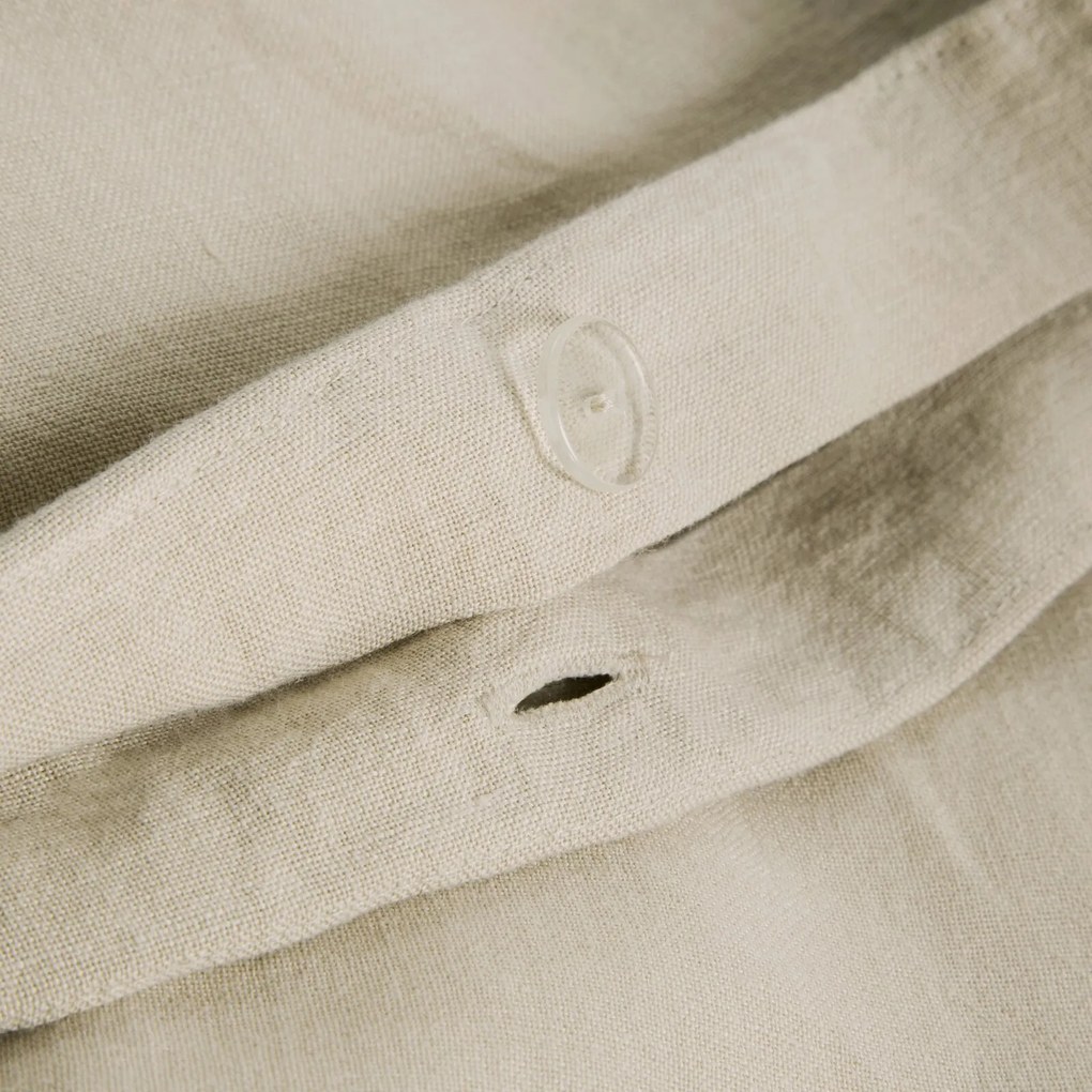 LNĚNÉ POVLEČENÍ LINEN 200X220 CM, 2 KS 70X80 CM KRÉMOVÉ
