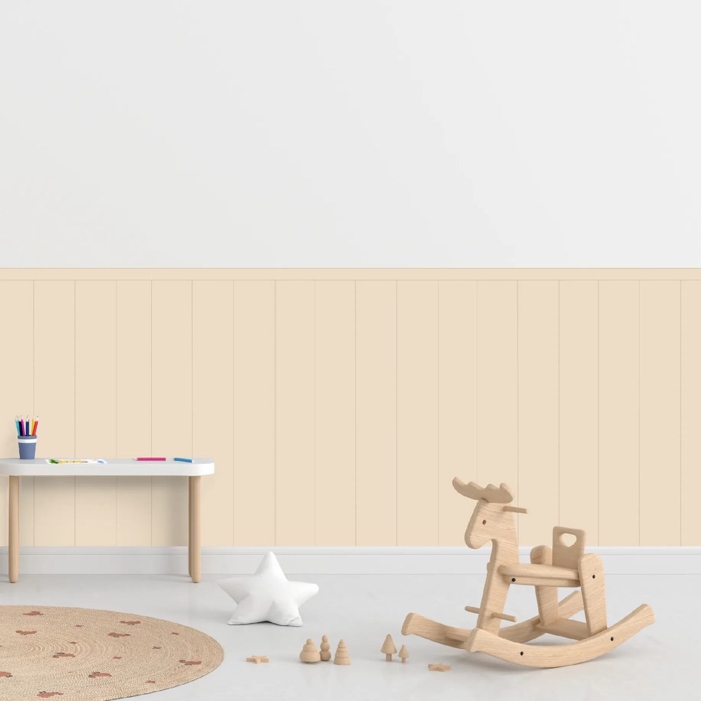 PIPPER. Textilní samolepící tapeta - Obdélník - Krémová barva Barva: Tmavá, Velikost: 100cm