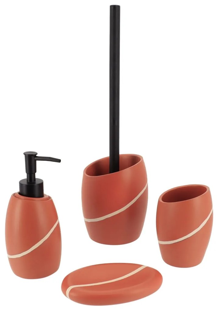 Dávkovač mýdla Caldarela, oranžová/s černými prvky, 240 ml
