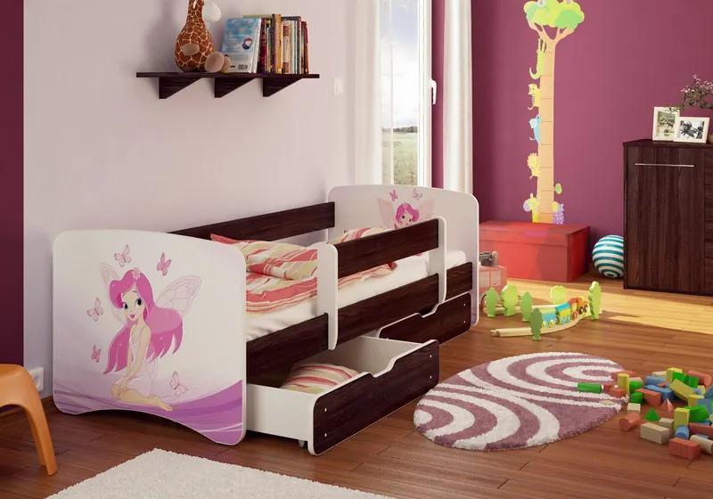 Dětská postel Nico vzor 9 180x80 cm - bílá barva zábrany