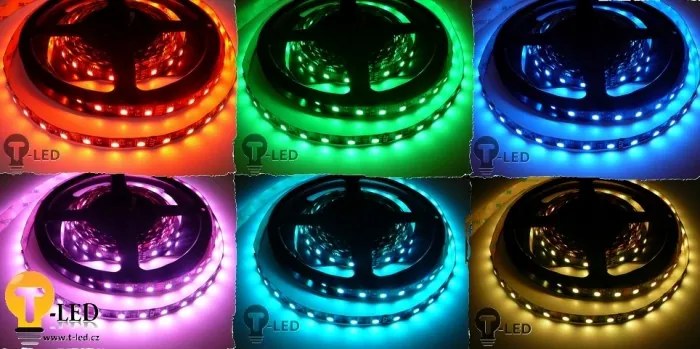 LED Solution RGB LED pásek 7,2W/m 12V bez krytí IP20 08110