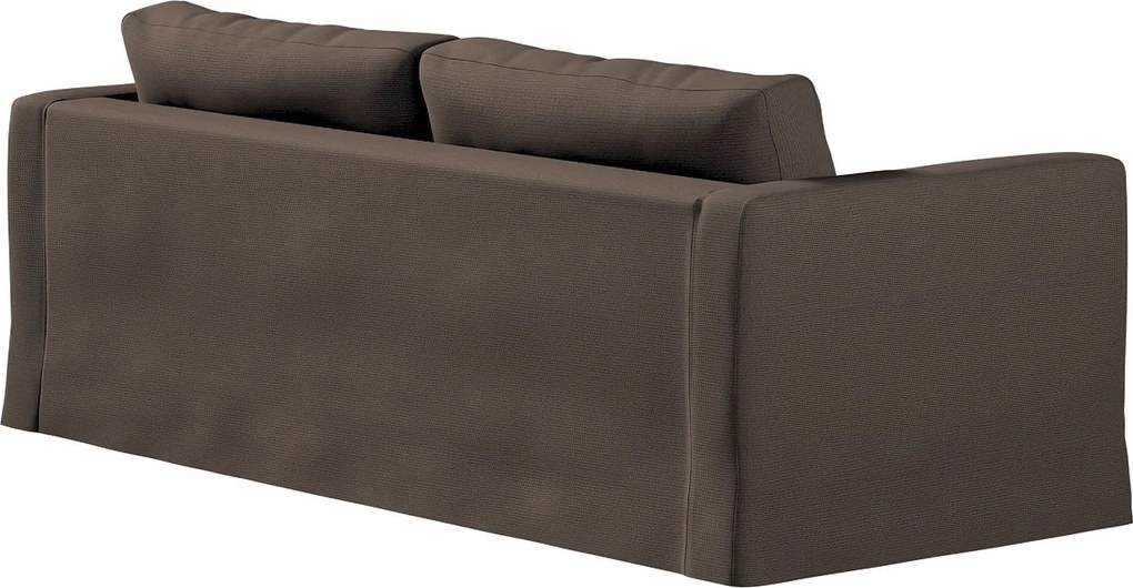 Potah na pohovku IKEA Karlstad 3-místná, nerozkládací, dlouhý barva hnědá látka pletený vzor