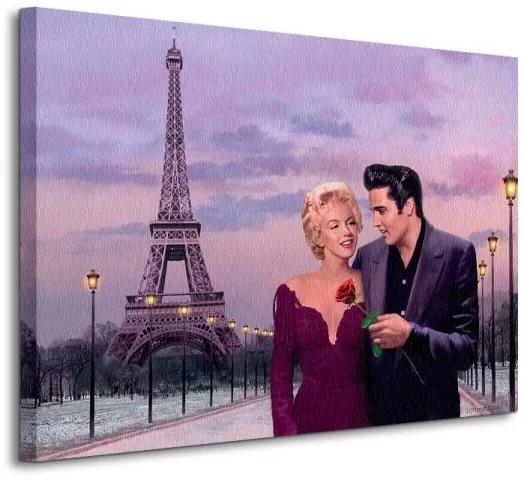 Obraz na plátně Marilyn Monroe a Elvis Presley Consani Chris 80x60cm WDC90493