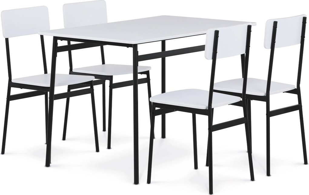 Autronic Jídelní set s 4 židlemi AUT-O2155 Odstín: Staré dřevo 2