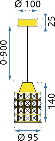 Toolight - Křišťálová závěsná lampa 1xE27 APP210-3CPR, chromová, OSW-06875