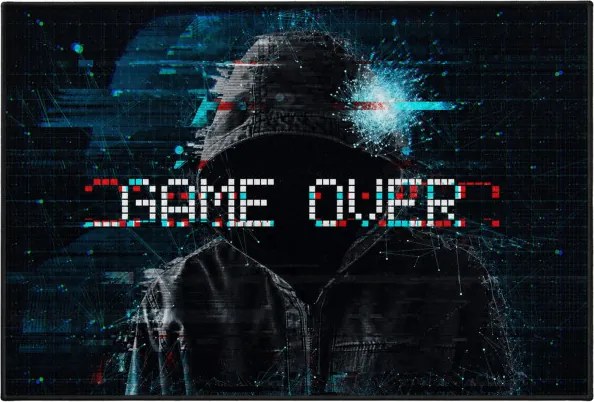Protiskluzový herní koberec Game Over