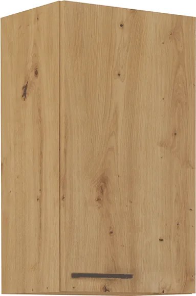 Horní skříňka, černý mat / dub artisan, Monro 40 G-72 1F