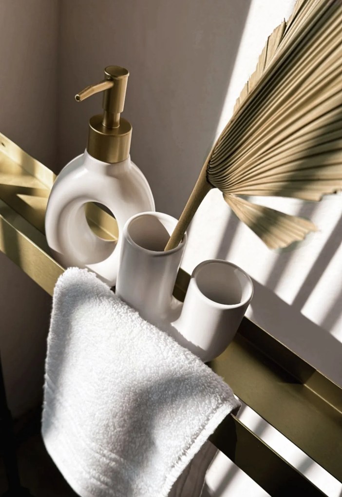 Rea Rea, koupelnová police 60cm, SF02, zlatá matná, REA-06011