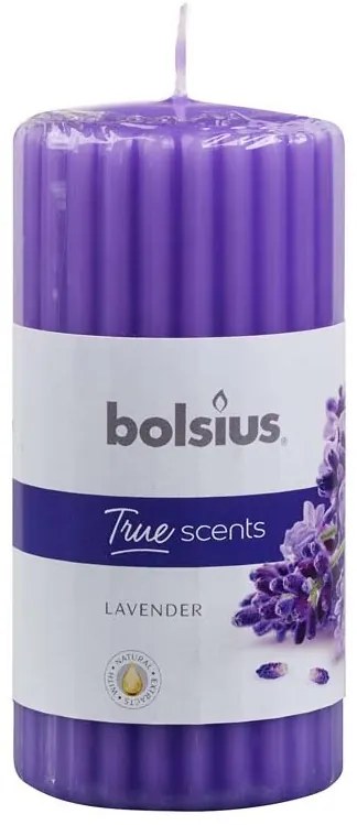 Bolsius Aromatic 2.0 Válec rýhovaný 60x120mm Lavender, vonná svíčka