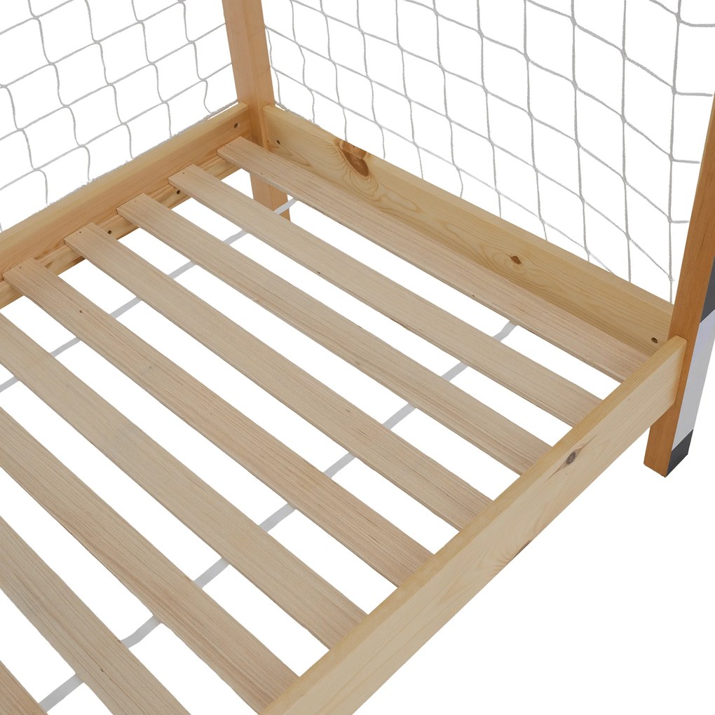 Montessori postel, přírodní/bílá/černá, 90x200, FUTAL