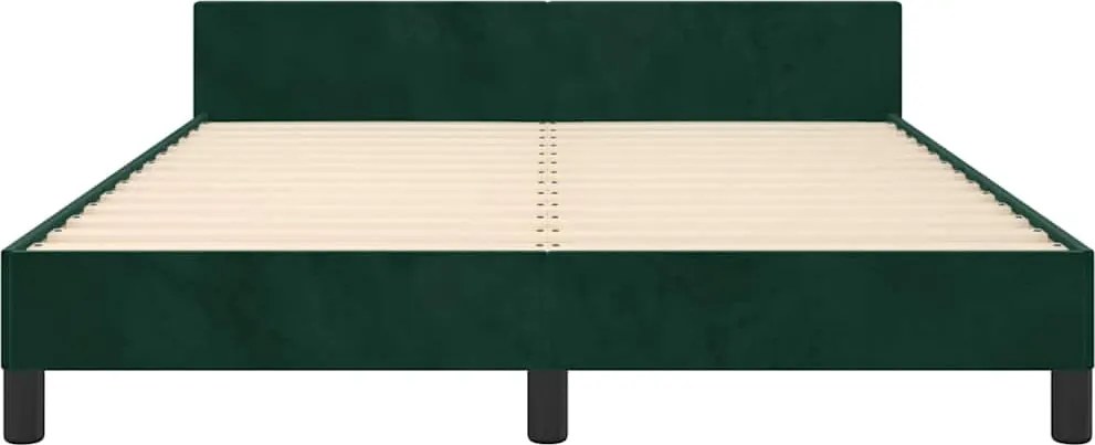 Rám postele bez matrace tmavě zelená 140 x 190 cm samet 3125754