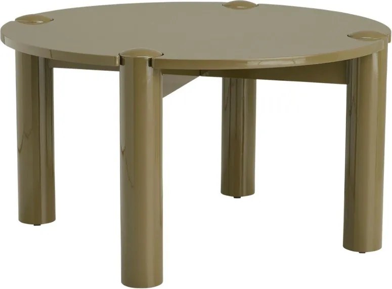 Khaki kulatý konferenční stolek z MDF ø 80 cm Pussel – Ellos Home