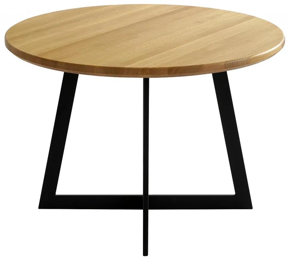 Kulatý jídelní stůl Rondo II s masivní dubovou deskou 700 mm
