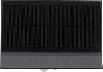 NV 9492510 AKCE - Venkovní nástěnné svítidlo JIGRA antracitový hliník a čiré sklo LED 2W 3000K 3.7V 100st. IP65 solární s pohybovým čidlem - NOVA LUCE