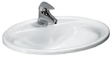 Laufen Pro - Zápustné umyvadlo, 560x440 mm, 1 otvor pro baterii, bílá H8139510001041