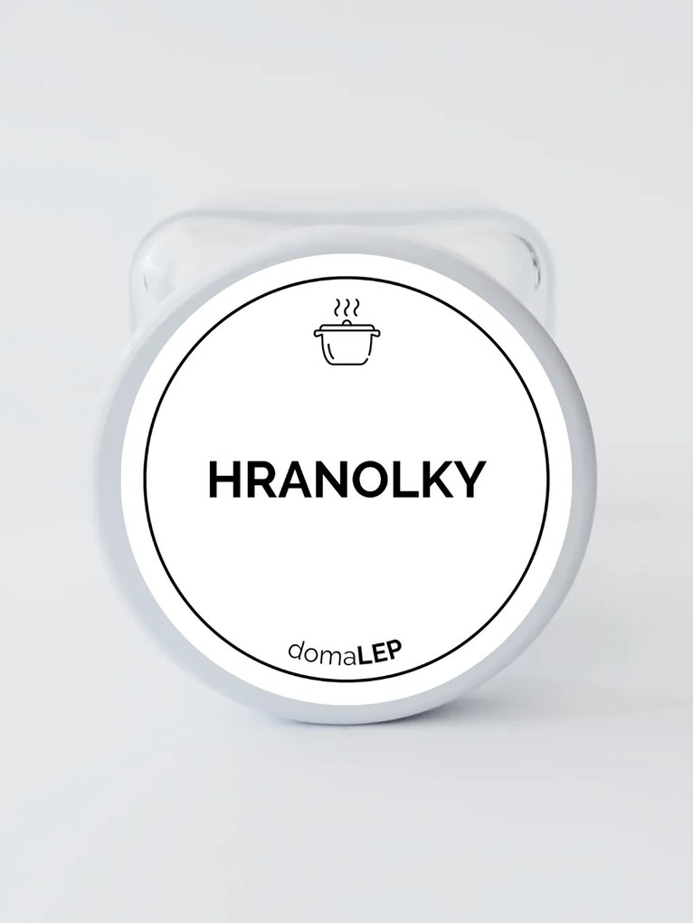 Samolepka na kořenky HRANOLKY bílá 5 cm tučné písmo