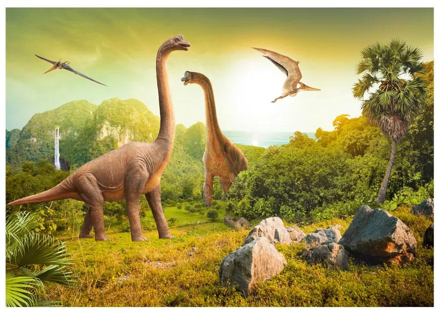 Samolepící fototapeta - Dinosauři pro děti 245x175