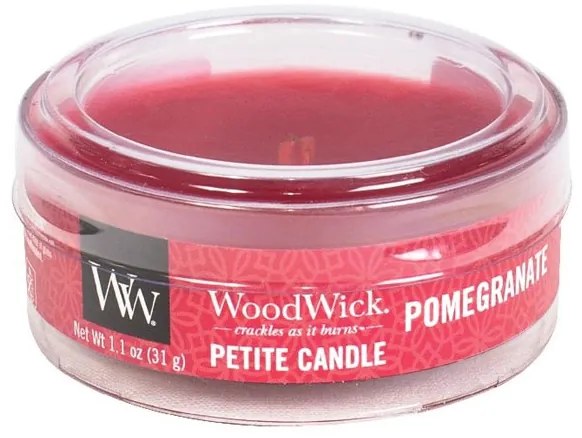 WoodWick – Petite Candle vonná svíčka Granátové jablko, 31 g