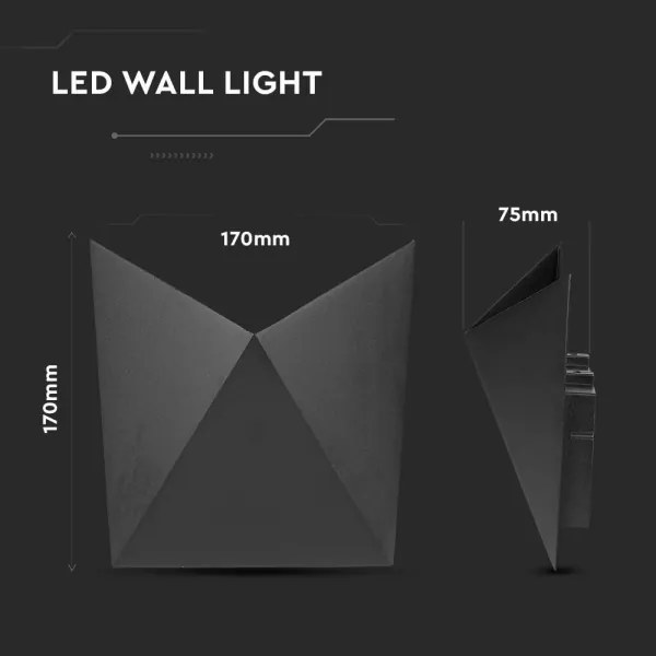 LED Venkovní nástěnné svítidlo LED/5W/230V 4000K IP65 černá