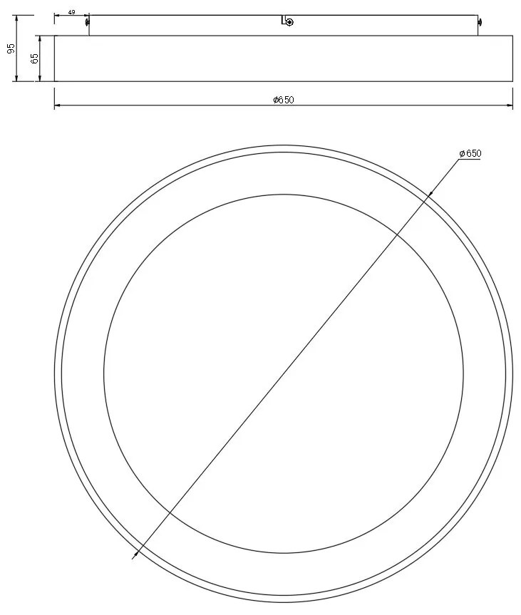 Mantra Niseko II, stropní kruhové svítidlo LED 50W, 2700-5000K, dálk. ovládání, dřevěná, průměr 65cm