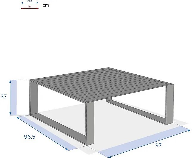 Hliníková sestava pro 5 osob MADRID (cappuccino)
