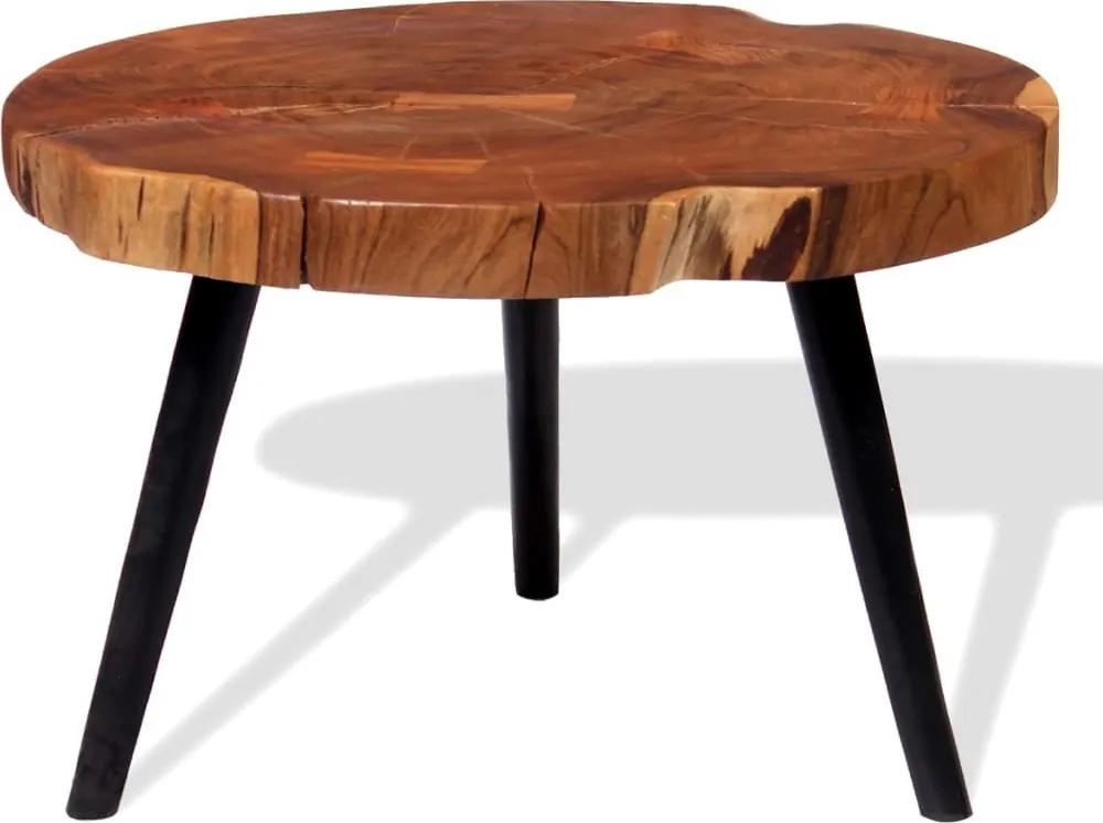vidaXL Konferenční stolek ze špalků masivní akácie (55–60)x40 cm [243957]