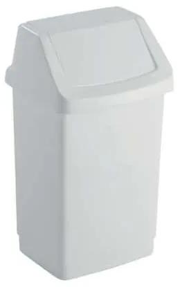 Plastový odpadkový koš Simple, objem 25 l, bílý