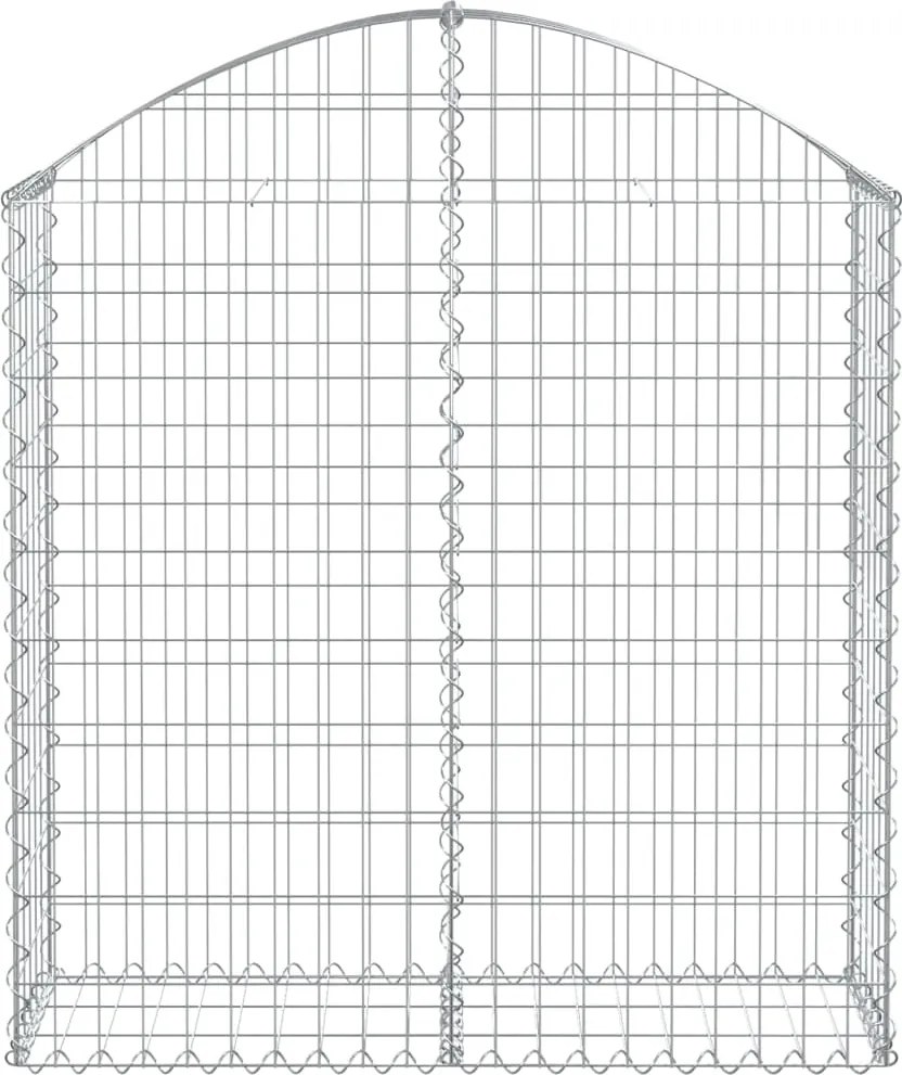 Klenutý gabionový koš 100 x 30 x 100/120 cm pozinkované železo 153425