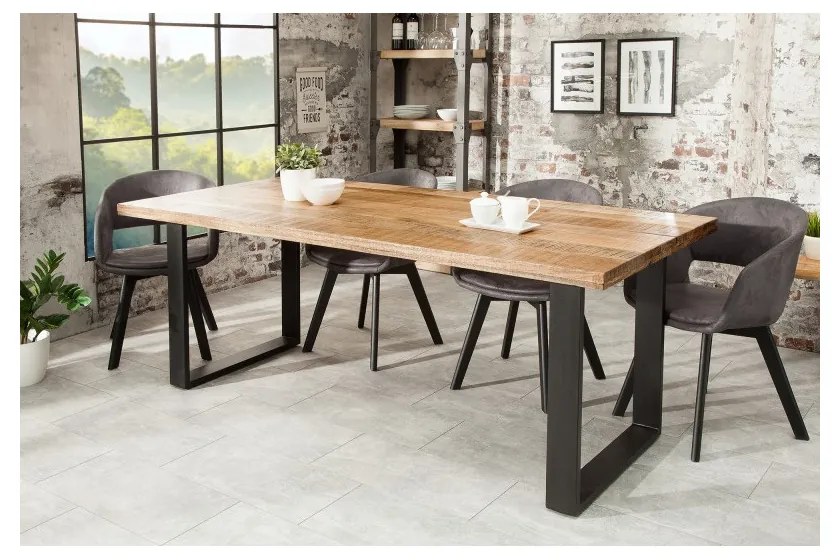 Massive home | Designový jídelní stůl z masivu Iron Craft Mango 200cm 45mm